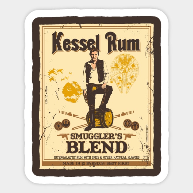 Kessel Rum Funny Sticker Teepublic